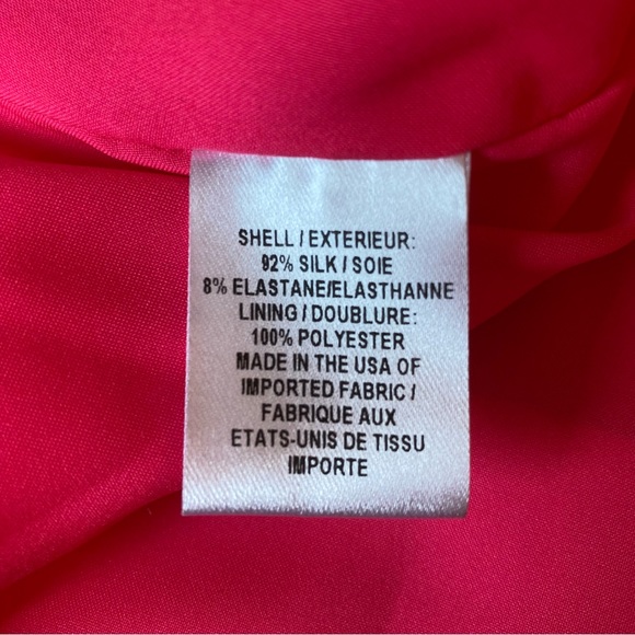 Milly | Dresses | Milly Bright Pink Silk Ruffle Button Midi Cami Slip ...